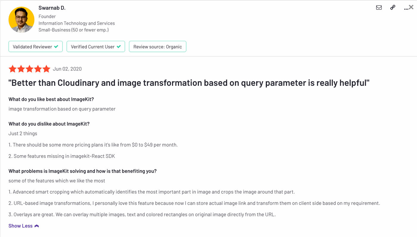 Cloudinary alternative | Feature, integration & price comparison | ImageKit.io